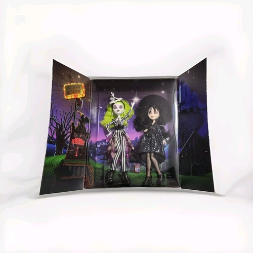 Mattel Creations Beetlejuice & Lydia Deetz Monster High Skullector Doll ...