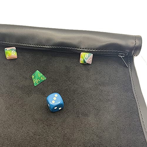 50x Dice Rolling Tray Folding Dice Mat Black Dice Tray with Storage ...