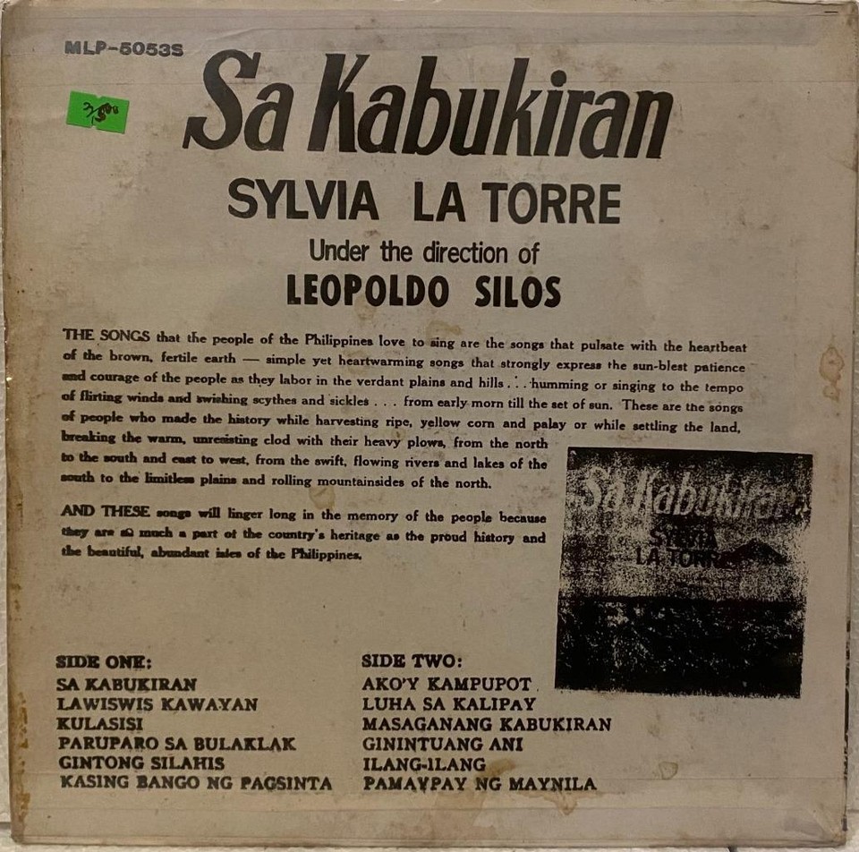 SYLVIA LA TORRE "Sa Kabukiran" Philippines OPM LP Villar Records | eBay