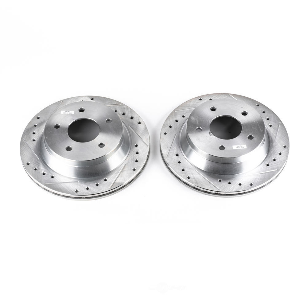 Disc Brake Rotor Set-Front Drilled, Slotted and Zinc Plated Brake Rotor ...
