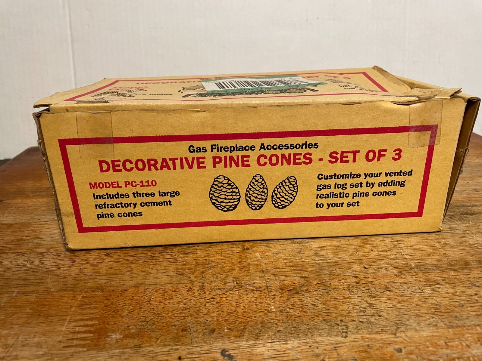 Decorative Pine Cones for Gas Fireplaces, Set of 3 Refractory Cement Pine Cones | eBay