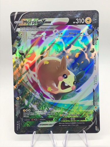 Pokemon TCG Morpeko V-Union Jumbo Card SWSH215-218 Black Star Promo ...