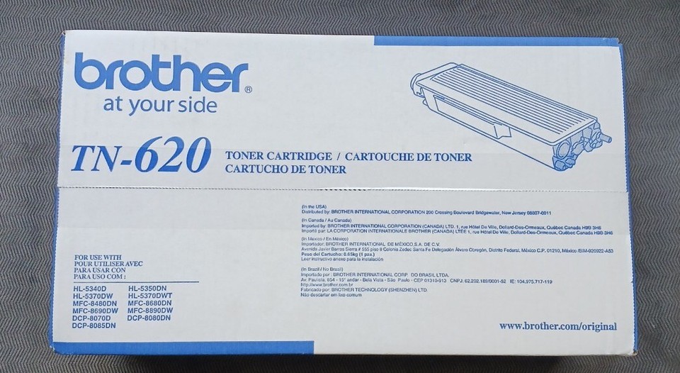 Genuine Brother TN-620 black toner cartridge 12502622314| eBay