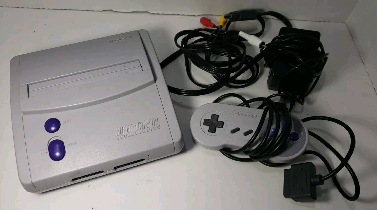 Super Nintendo Entertainment System SNES Jr 1-Chip Console ALL OEM SNS ...
