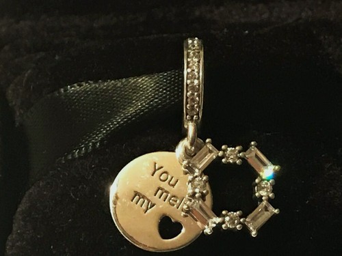 Authentic Pandora Ice Carving CZ Charm 797553CZ You Melt My Heart Love ...