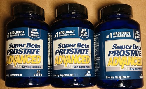 LOT OF 3 Super Beta PROSTATE ADVANCED 3X 60 CAPLETS each Bottle 180 ...
