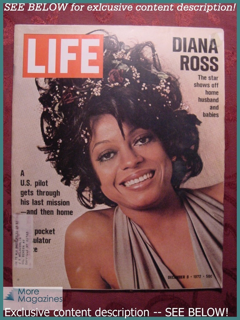 LIFE December 8 1972 Dec 12/8/72 DIANA ROSS LAURENCE OLIVIER FREDERICK ...