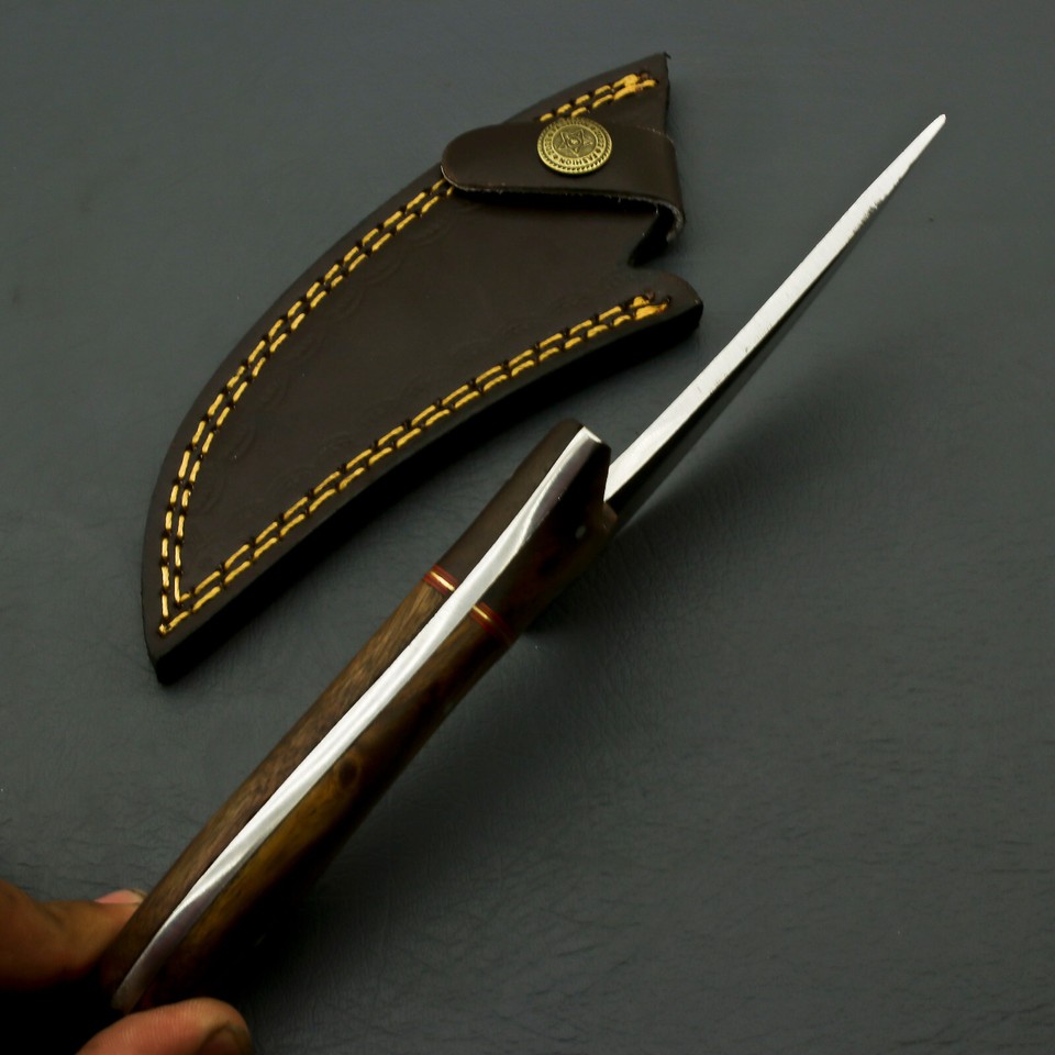 Custom Hand Forged Carbon Steel ALASKAN ULU Hunting FIXED BLADE KNIFE W ...