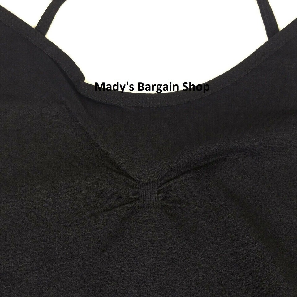 ENA Basic Tanks Strap Camis Solid Stretch Tops Women Sleeveless Size ...
