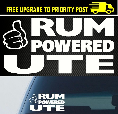 ute canopy bundy RUM POWERED 4wd 4x4 ytb Funny Aussie Sticker Decal ...