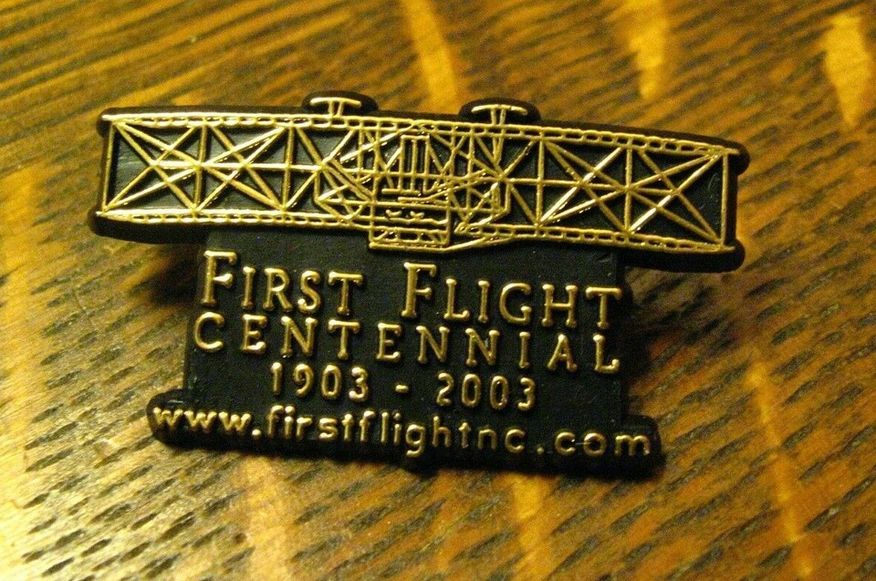 First Flight Centennial Lapel Pin - 2003 Wright Brothers Airplane ...