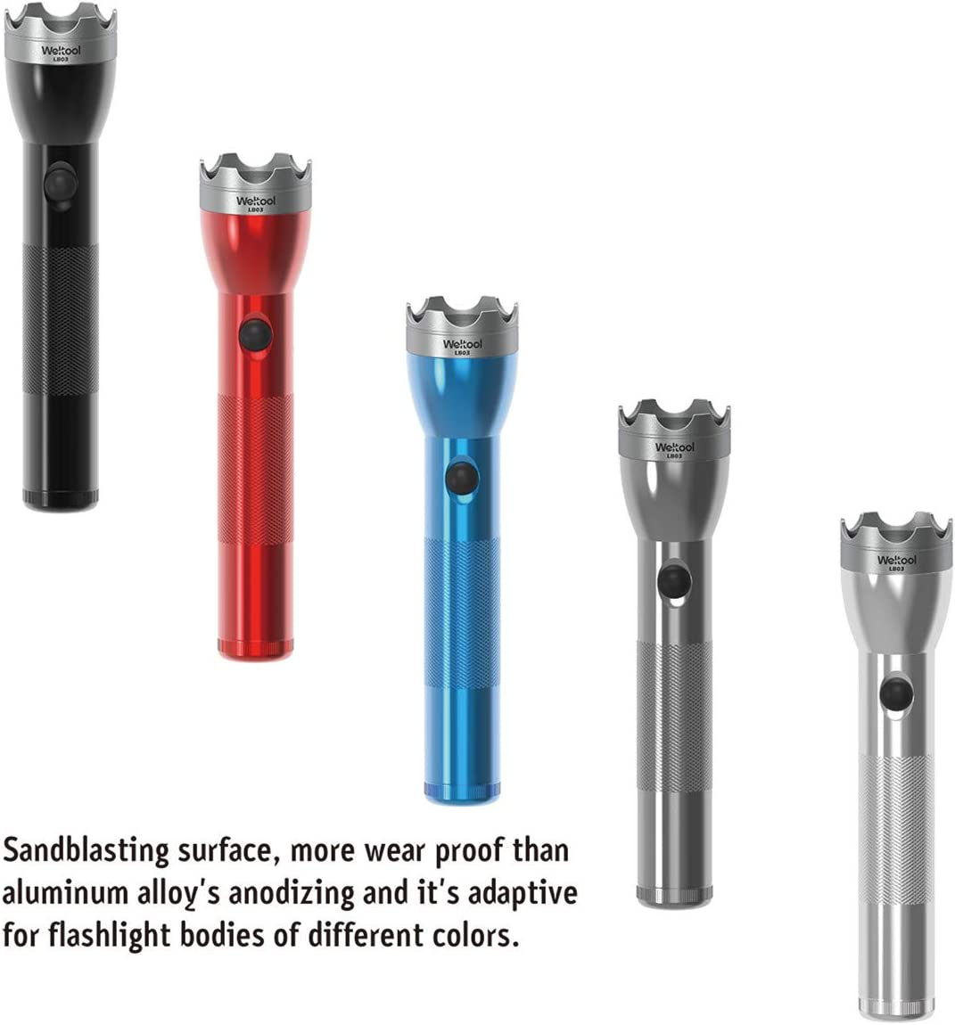 Flashlight Strike Bezel 304 Stainless Steel for Maglite C or D Cell ...