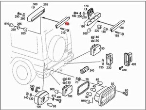 Genuine MERCEDES W463 G-CLASS W463 Cabrio Exterior lamp 4638200656 | eBay