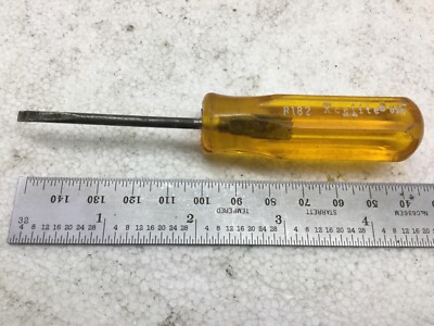Xcelite straight blade screwdriver yellow round shank r182 | eBay