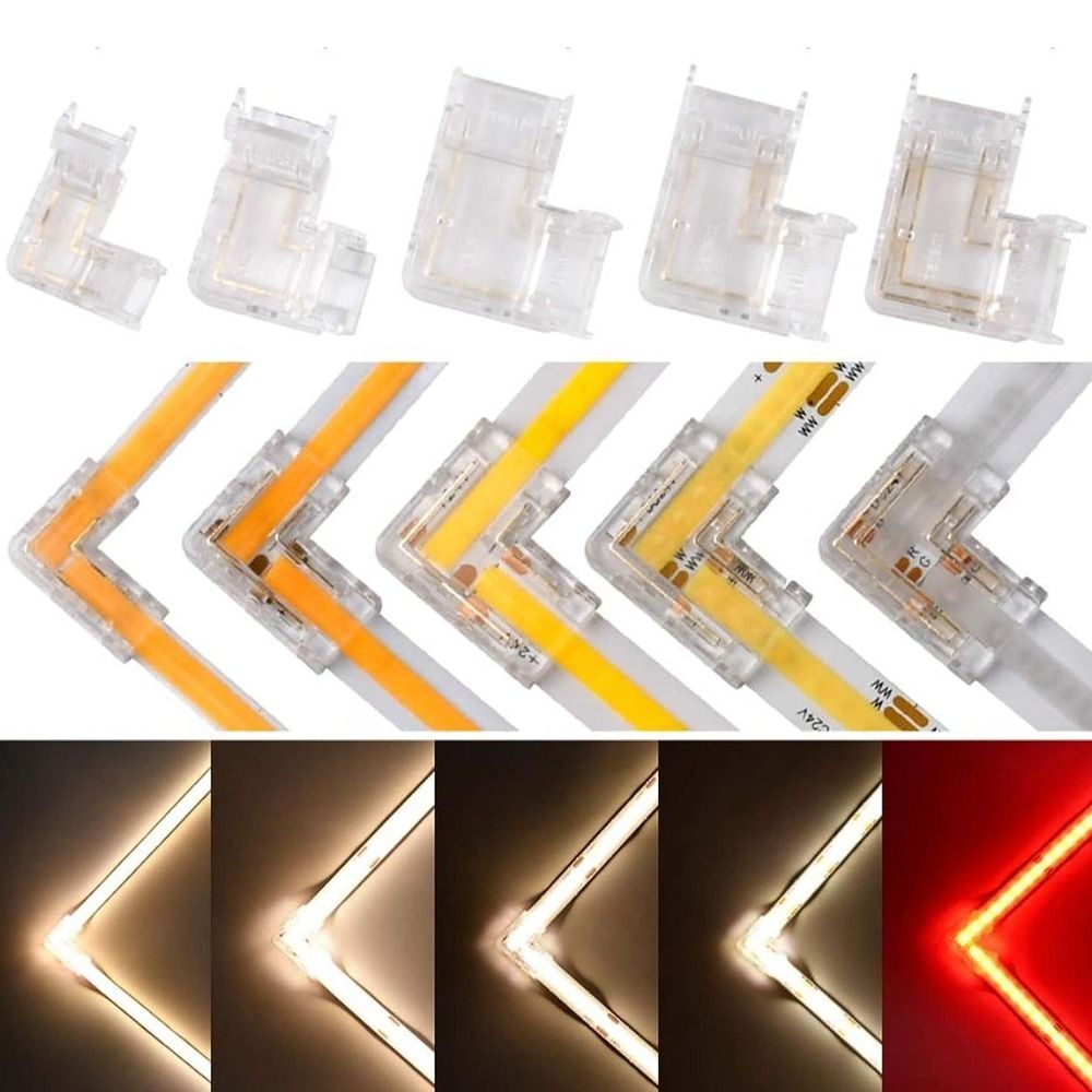 5PCS 5mm 8mm 10mm LED Strip Buckles PP Corner Connectors LED Strip | eBay