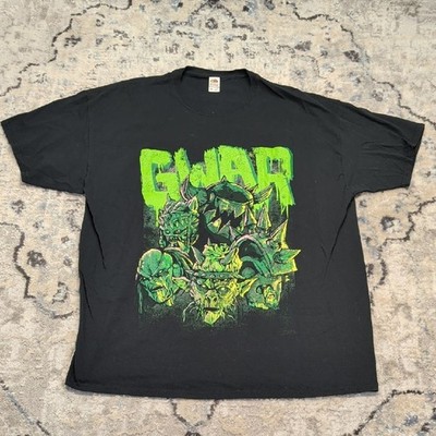 GWAR Band T-Shirt Black Green Graphic Tee 2XL Fruit of the Loom Metal ...
