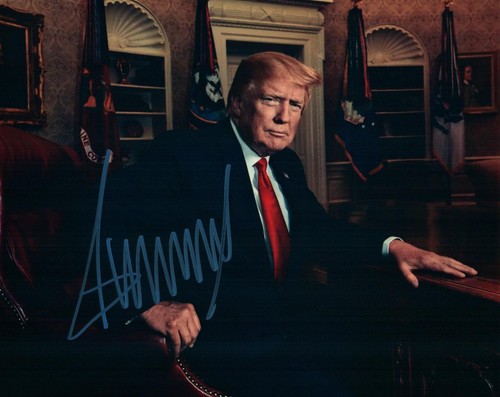 Donald Trump signed 8x10 Picture Photo autographed includes COA | eBay