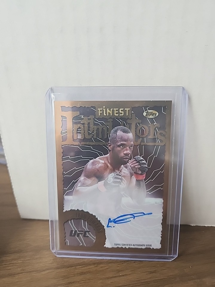 2024 Topps Finest Leon Edwards Intimidators Auto Autograph | eBay