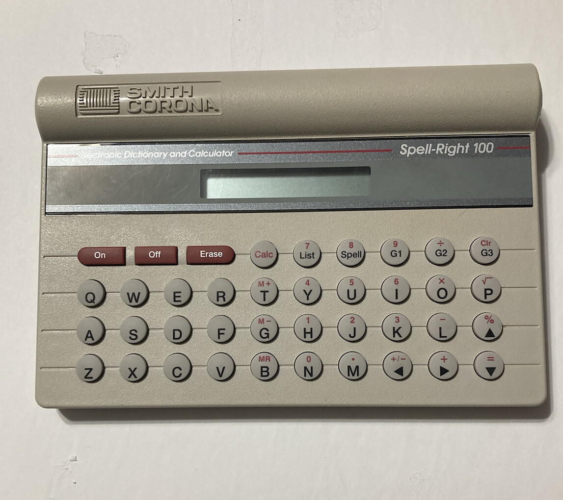 Smith Corona Spell Right 100 Electronic Dictionary, Calculator&Games ...