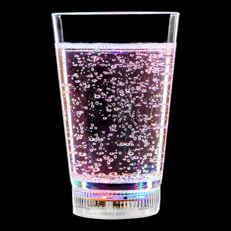1 Flashing Water Activated LED Glass Glowing Liquid Tumbler Light Up ...
