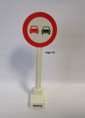 Lego 14pb05 City Road Sign Panneau Signalisation No Overtaking 6306 ...
