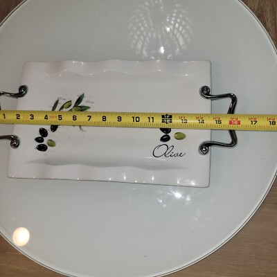Decorative Tray by D'Lusso Home Olive Branch Collection. 16"×8". | eBay