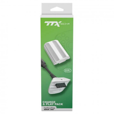 TTX Tech Charge and Play Pack for Xbox 360 (White) NEW | eBay