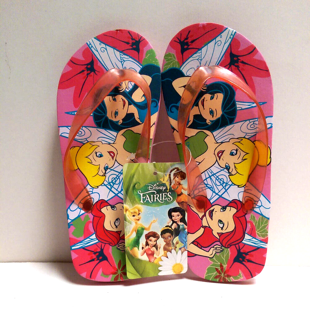 Disney Fairies TINKERBELL Child Flip Flops Girls Thong Sandals Size 2/3 ...