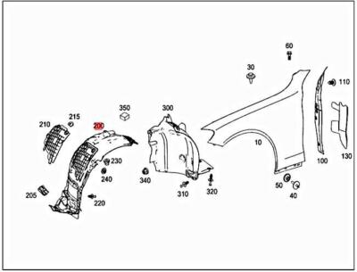 Genuine MERCEDES W205 C-CLASS W205 Cover wheel arch 2056903301 | eBay