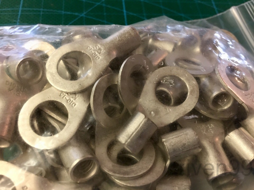 Lot 25pcs KST Non-Insulated Large Ring Tongue Crimp Terminals, Lugs ...