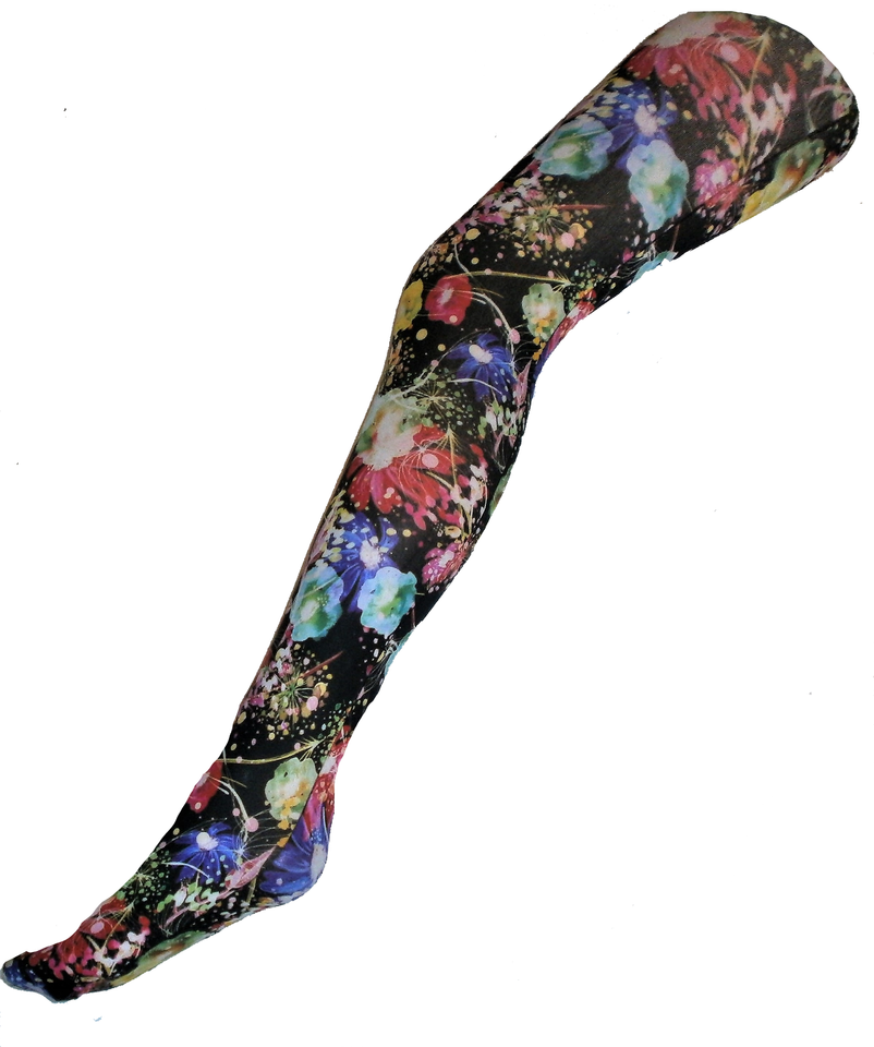 Patterned Printed Tights Alternative 60's 70's Vintage Tartan Floral ...