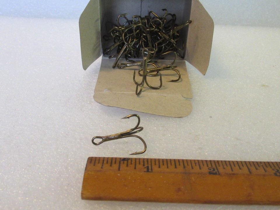 36 BRONZE REPLACEMENT LURE TREBLE SNAG FISHING SNAGGING 3 WAY BAIT HOOK ...