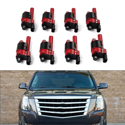 8x Red D514A Round Ignition Coil Pack For Chevrolet Silverado For GMC ...