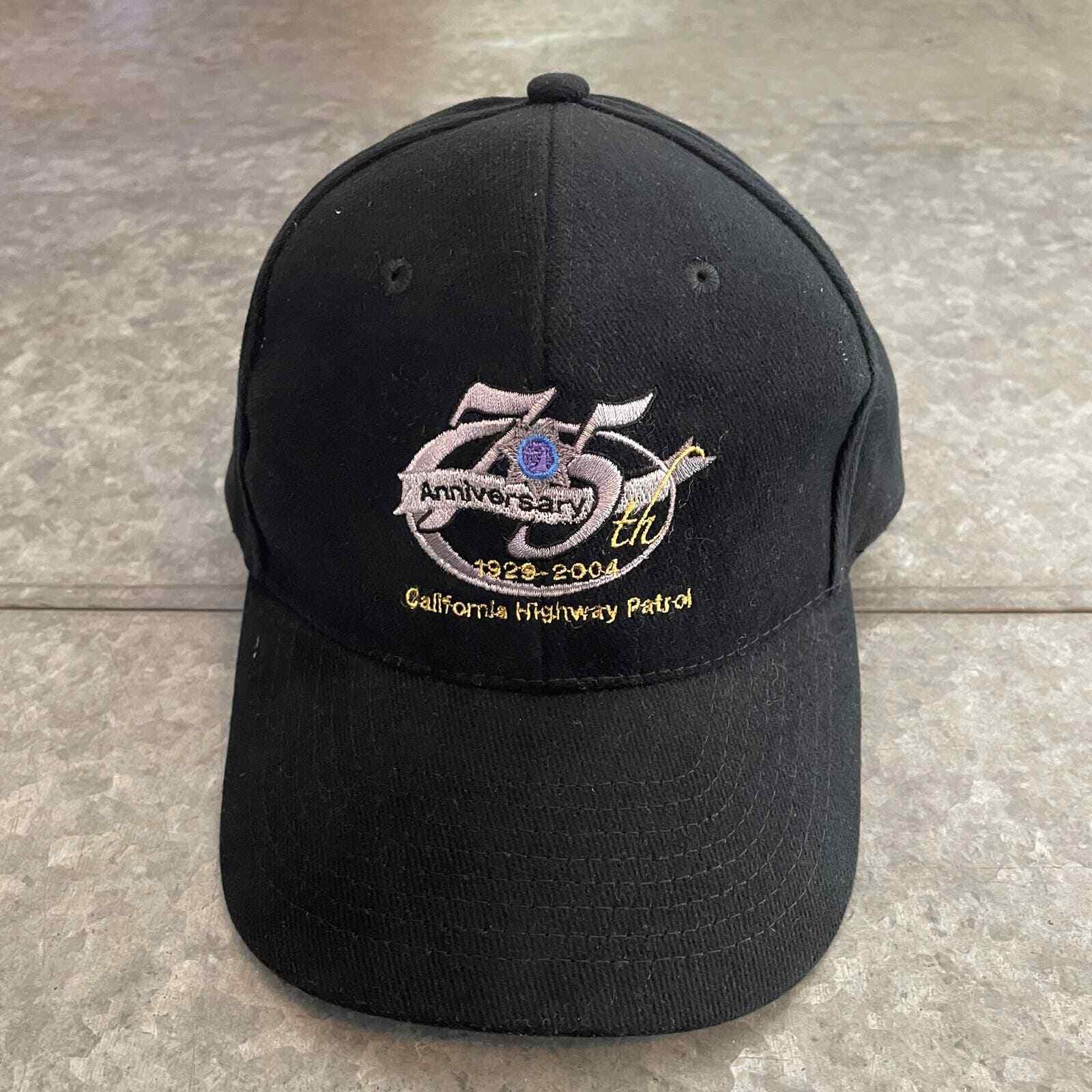 Vintage California Highway Patrol 75th Anniversary Snapback Hat Black ...