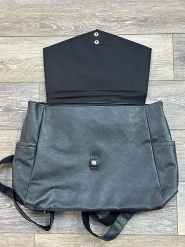 Thirty One On Point Black Backpack Briefcase Faux Leather Laptop Bag ...