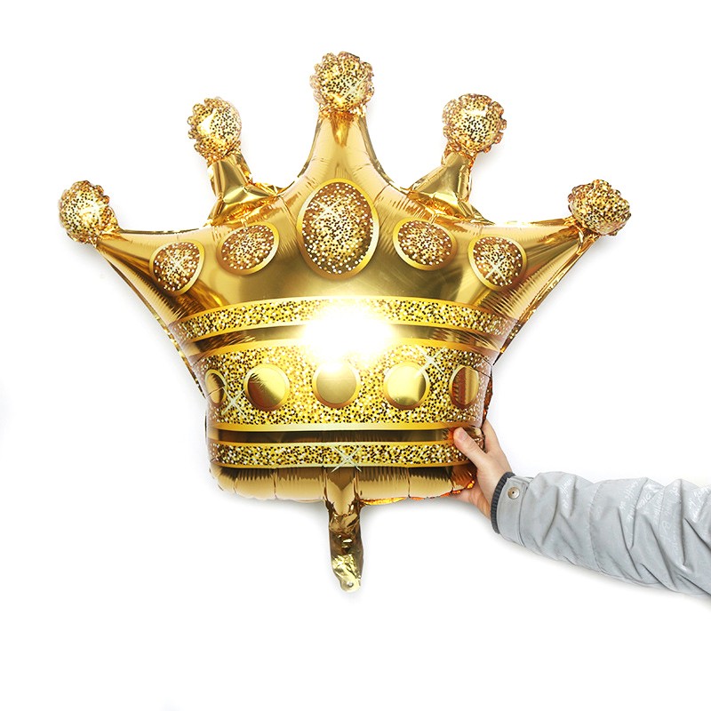 Crown Aluminum Foil Balloon Gold Multi-color Baby Birthday | eBay Australia