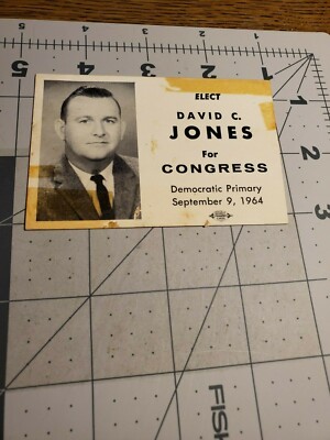 David C. Jones for Congress Card (1964) | eBay