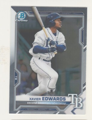 2021 Bowman Chrome Prospects #BCP-101 XAVIER EDWARDS RC Rookie Miami ...