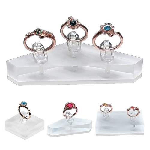 Storage Jewellery Stand Acrylic Ring Brackets Gift Jewelry Display Rack ...