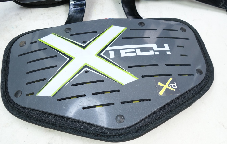 X Tech Football Shoulder Pads Backplate Rib Guard 19"-20" Size XL Made ...
