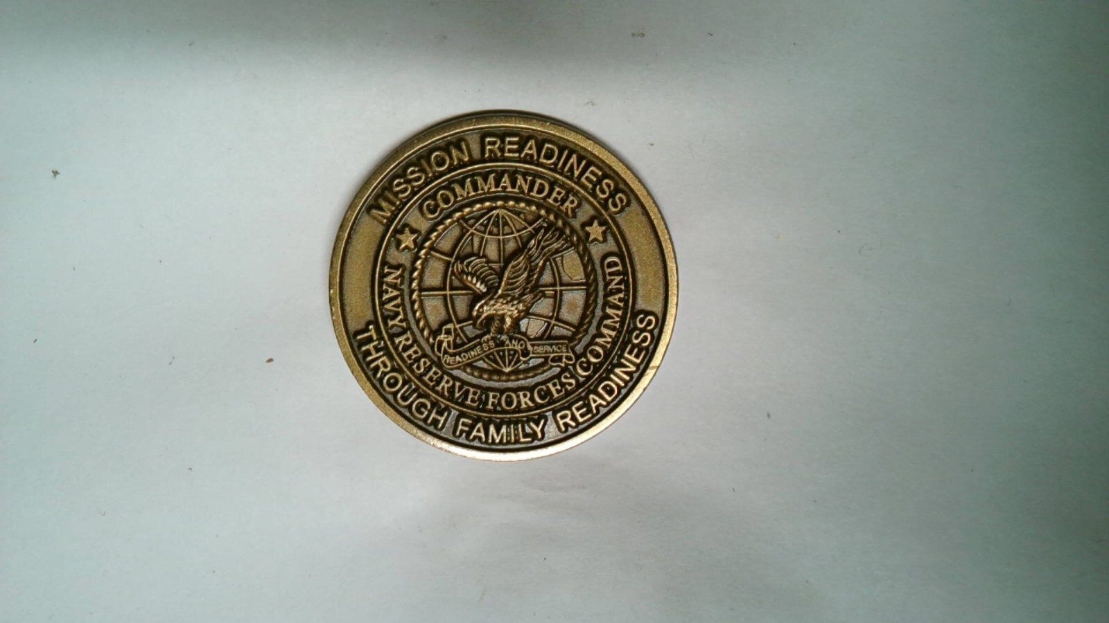 CHALLENGE COIN COMMANDER NAVY RESERVE FORCES COMMAND OMBUDSMAN FAMILY ...