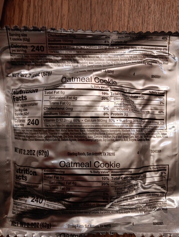 11 Lot MRE Crackers Smoothie Cookie Emergency Food Hunting Camping ...