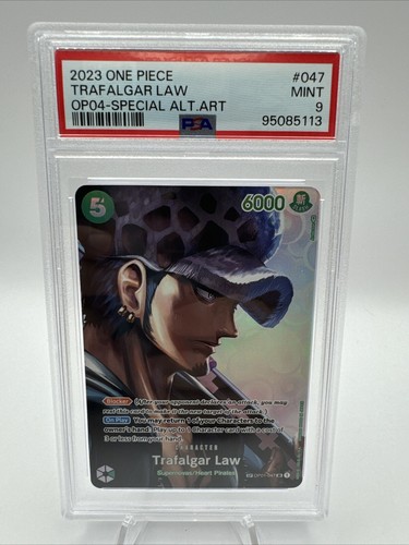 PSA 9 Trafalgar Law SP OP01-047 OP04 Special Alternate Art One Piece ...