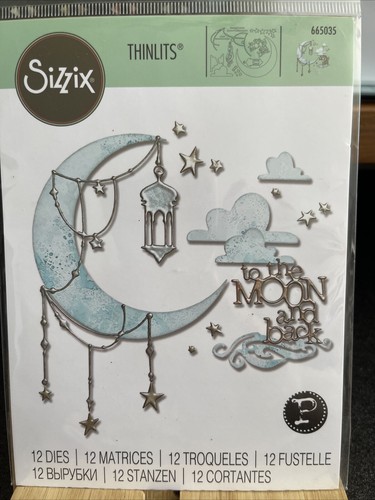 Sizzix Thinlits Moon & Back 12pc die set 665035 To the Moon and Back with clouds 630454268819 | eBay