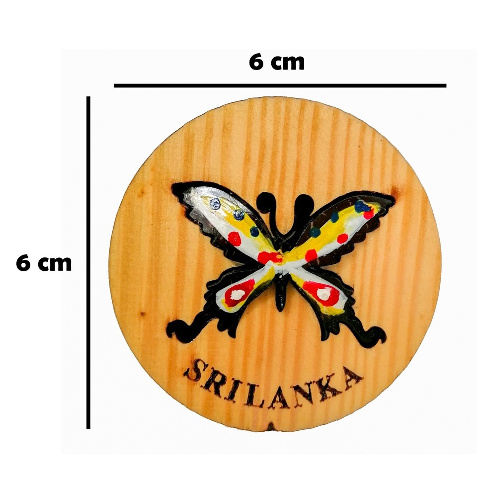 Wooden And Coconut Shell Fridge Art Sri Lanka Natural Ceylon Colorfully ...