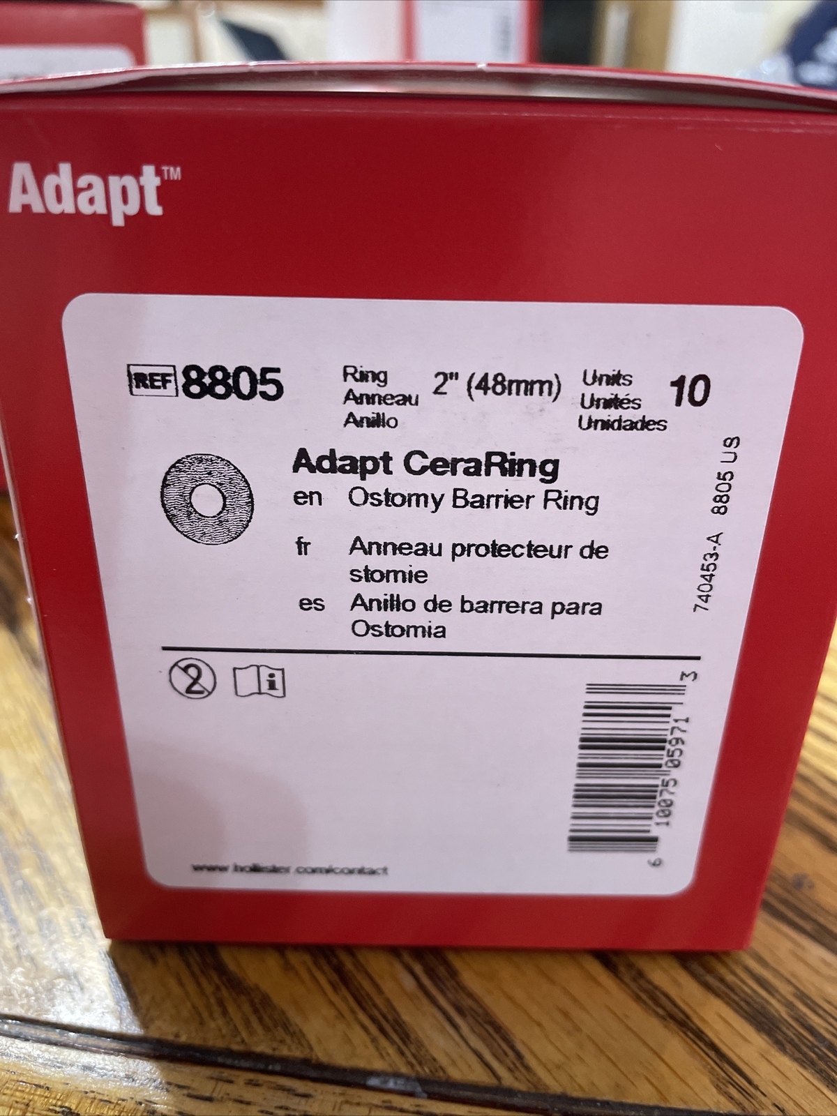 Hollister 8805 Adapt CeraRing 2" Ostomy Barrier Rings Box of 10 Exp ...