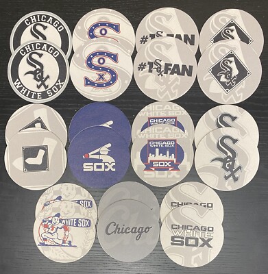 Lot Of 22 Chicago White Sox Baseball 4’’ Round Cardboard Coasters Nice ...