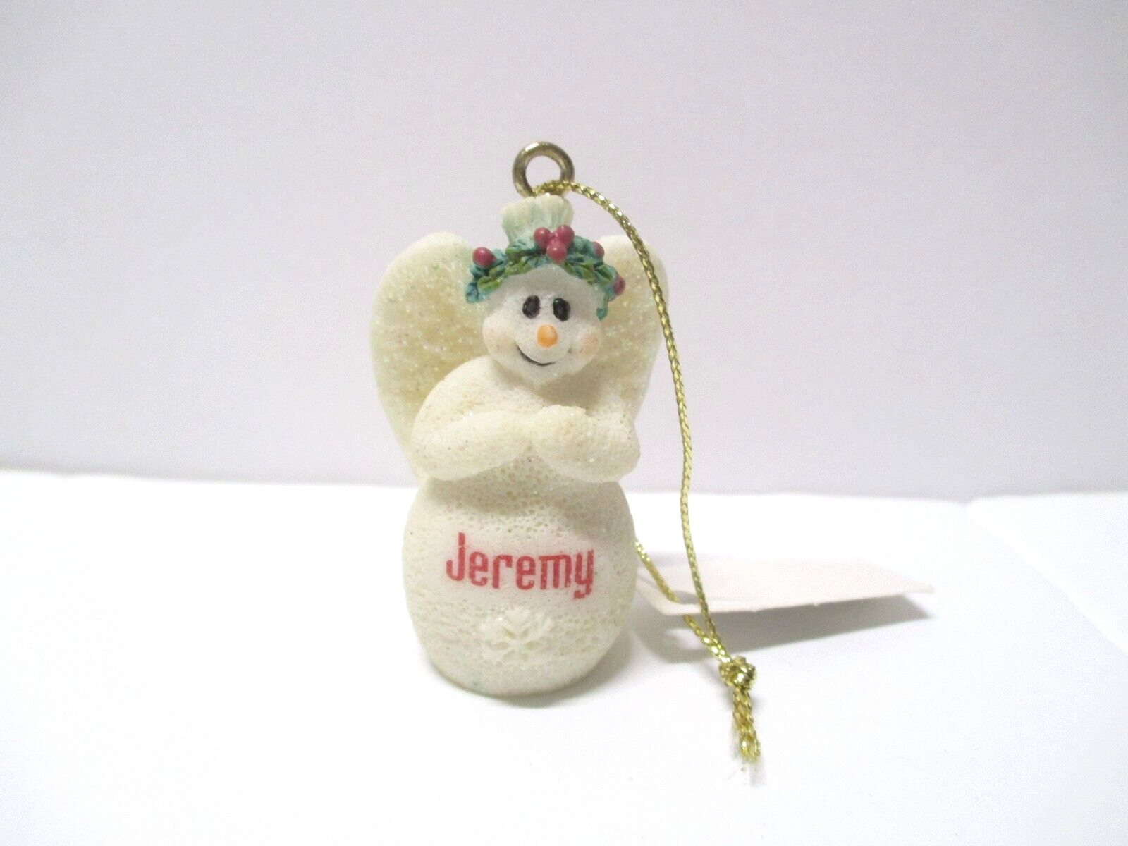 NEW NWT GANZ MINI SNOW ANGEL PERSONALIZED "JEREMY" CHRISTMAS TREE ...