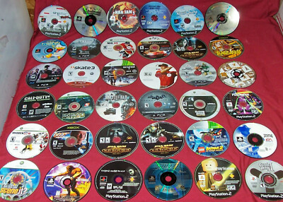 36 PlayStation 1 2 3 Xbox & 360 PC DVD Rom Video Game Discs Disk CD ...