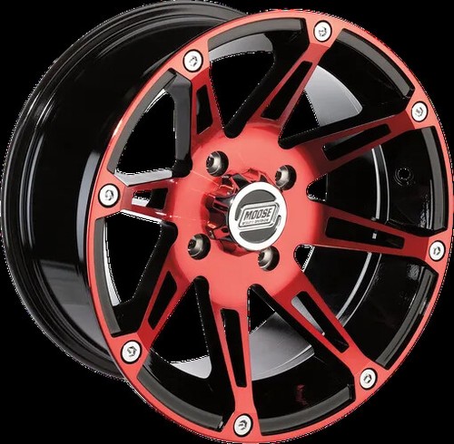 MU 387X Red Front Wheel Assembly 14x7 4/156 4+3 Polaris RZR XP 1000 14 ...